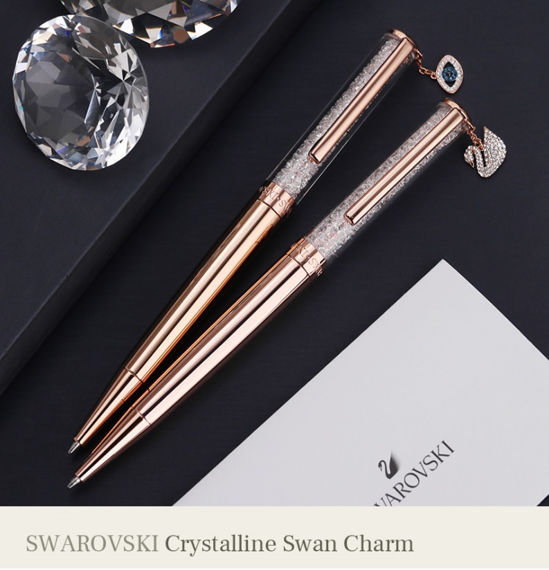 SWAROVSKI 스와로브스키 Crystalline Swan 볼펜 로즈골드 - 핫트랙스