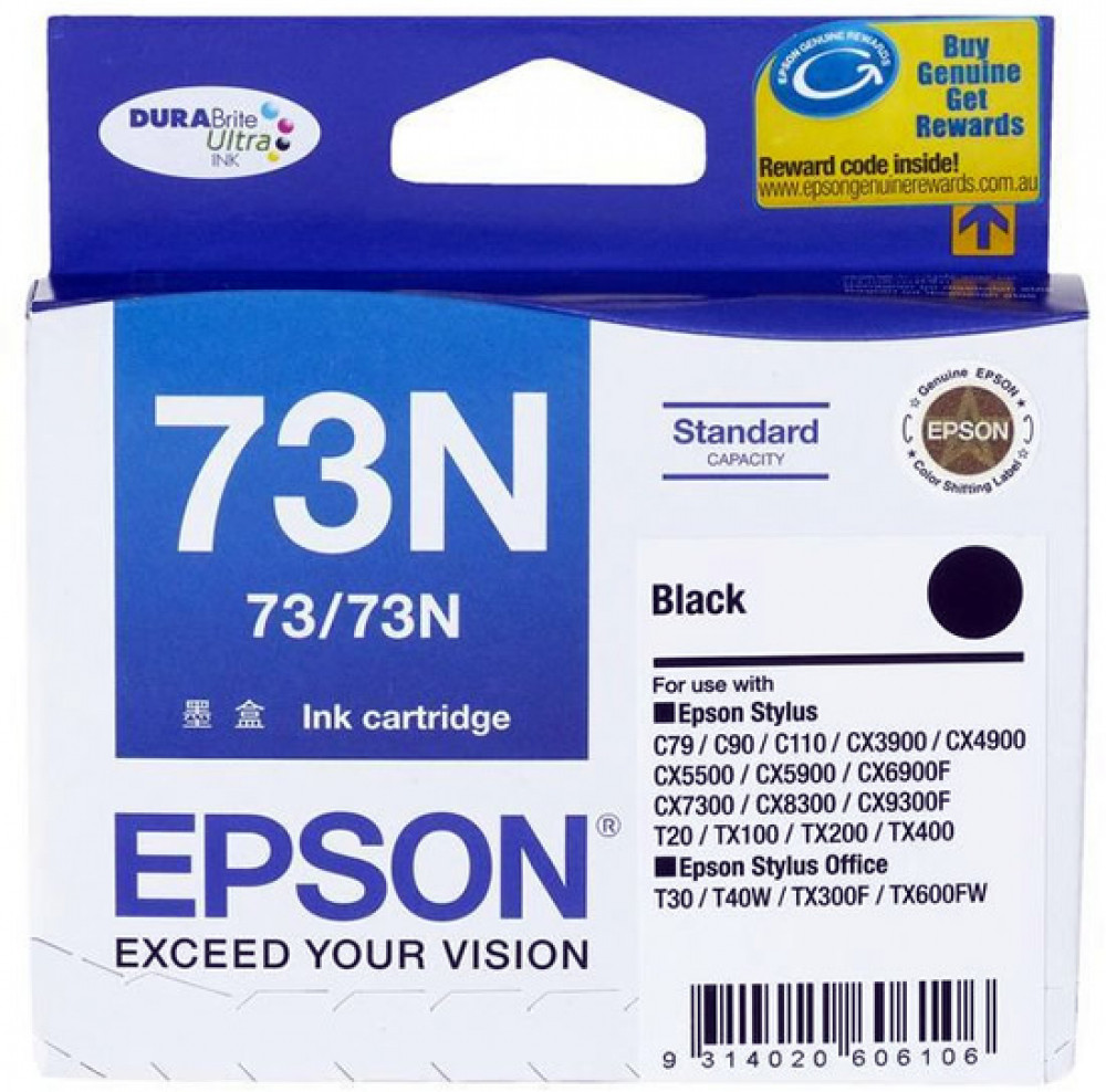 EPSON 엡손(EPSON) 잉크 C13T105170 / NO.73N / 검정 / Stylus C90/C110/CX3900 ...