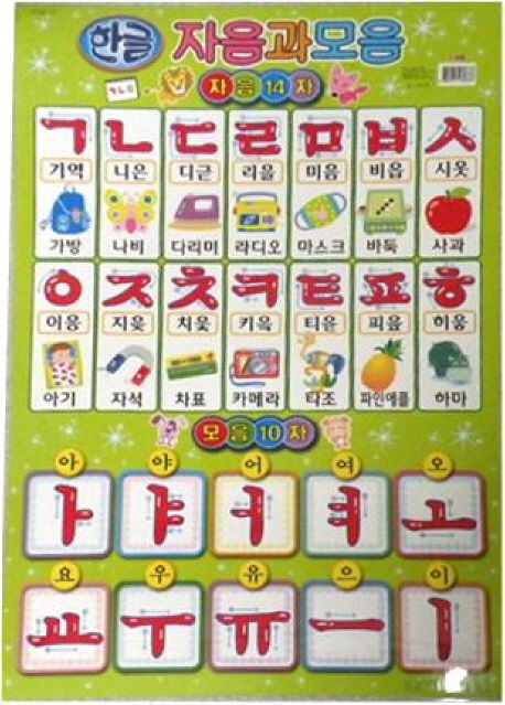 한글 자음과 모음(벽보) | 아기별 편집부 - 교보문고