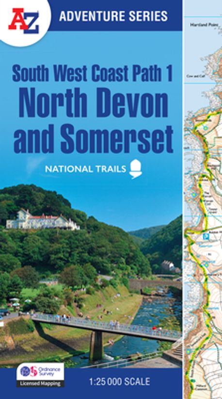 South West Coast Path 1 - North Devon & Somerset | A–Z maps - 교보문고