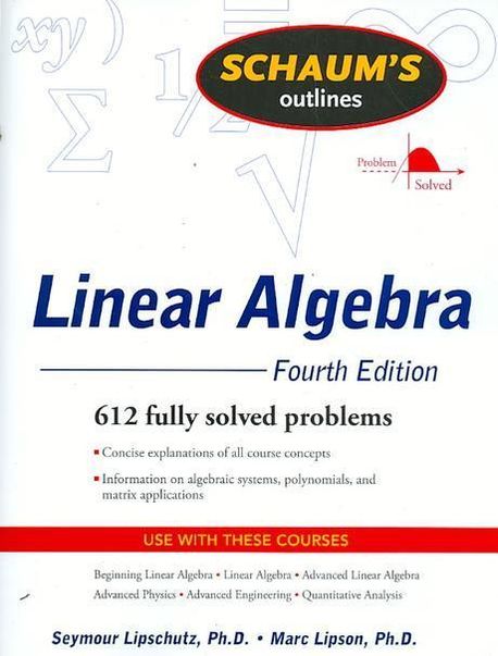 Schaums Outlines Linear Algebra | Lipschutz, Seymour/ Lipson, Marc Lars ...
