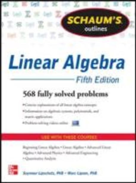 Schaum's Outline of Linear Algebra | Lipschutz, Seymour/ Lipson, Marc ...