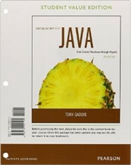 Starting Out with Java(Loose Leaf) | Addison-Wesley Professional - 교보문고