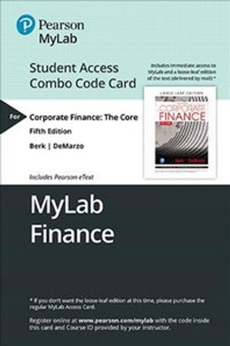 Mylab Finance with Pearson Etext -- Combo Access Card -- For Corporate ...