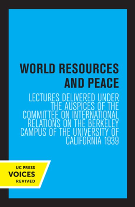 World Resources and Peace | Committee on International Relations - 교보문고