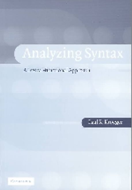 Analyzing Syntax : A Lexical-Functional Approach | Kroeger, Paul R. - 교보문고