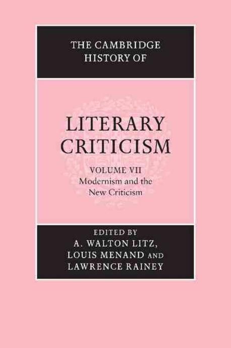 The Cambridge History of Literary Criticism | Litz, A. Walton (EDT ...