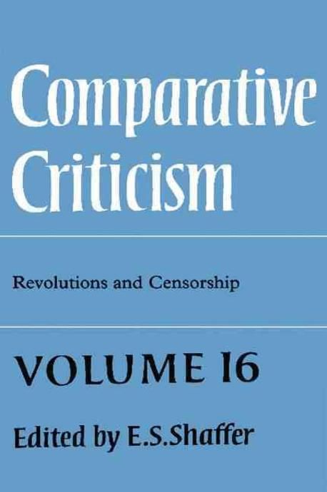 Comparative Criticism | E. S. Shaffer - 교보문고