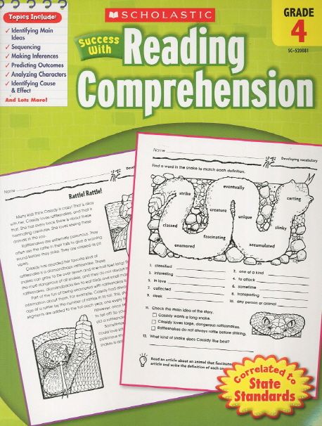 Scholastic Success with Reading Comprehension Grade 4 | Zaun, Kathy - 교보문고