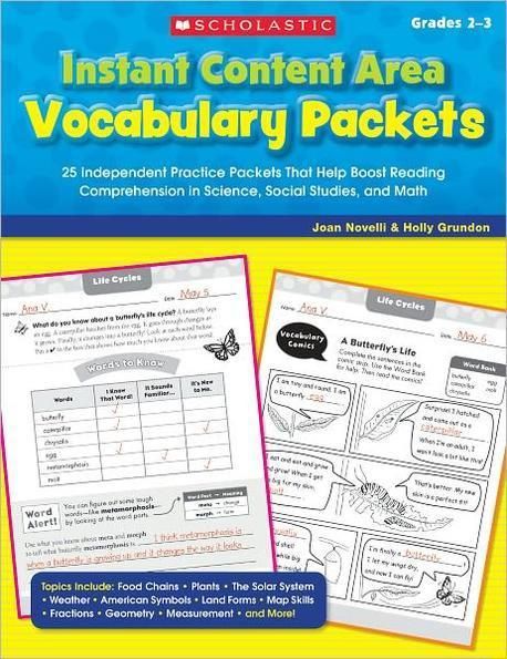 Instant Content Area Vocabulary Packets, Grades 2-3 | Novelli, Joan - 교보문고