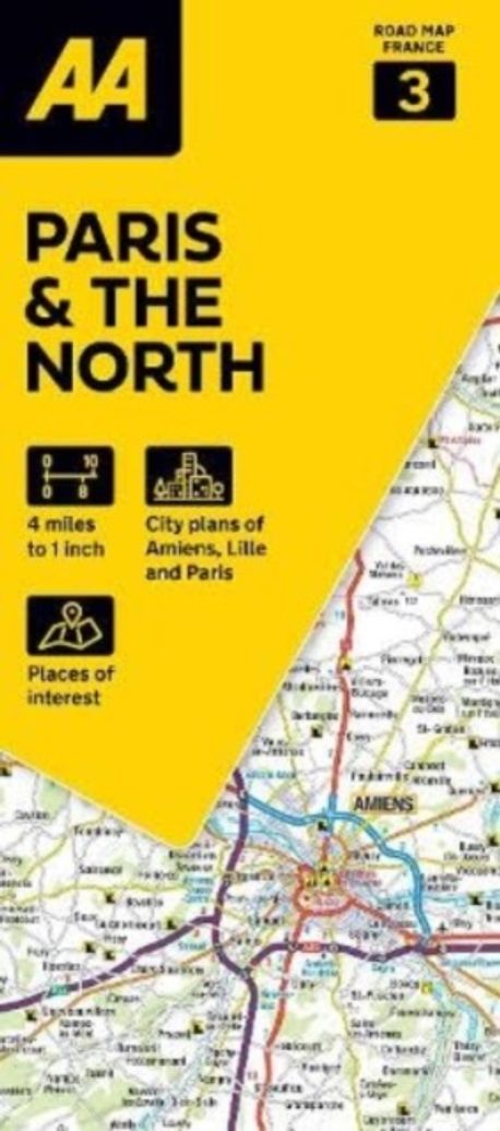 AA Road Map Paris & The North | - 교보문고