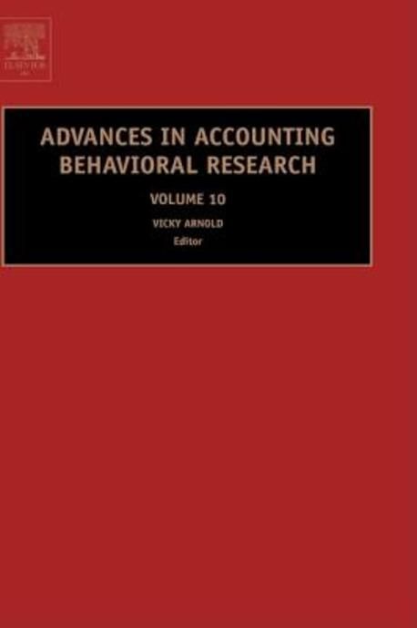 Advances in Accounting Behavioral Research | Arnold, Vicky (EDT ...