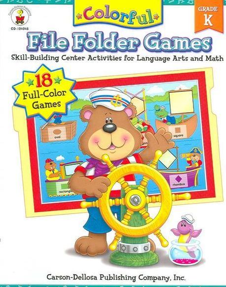 Colorful File Folder Games Grade Kindergarten | Olson Pressnall, Debra ...