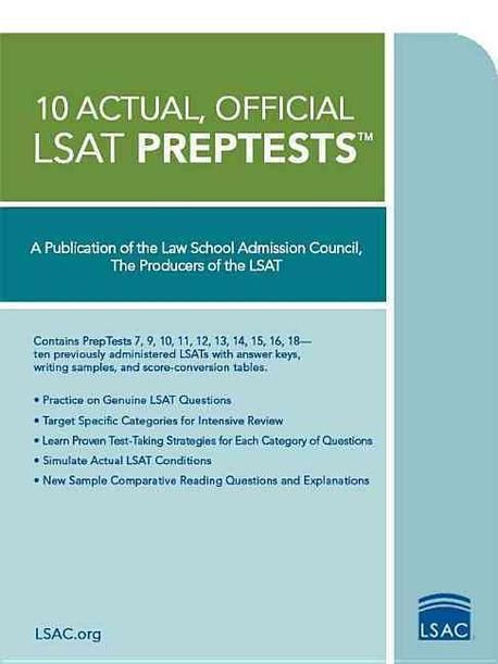 10 Actual, Official LSAT Preptests | Law School Admission Staff (Edt ...