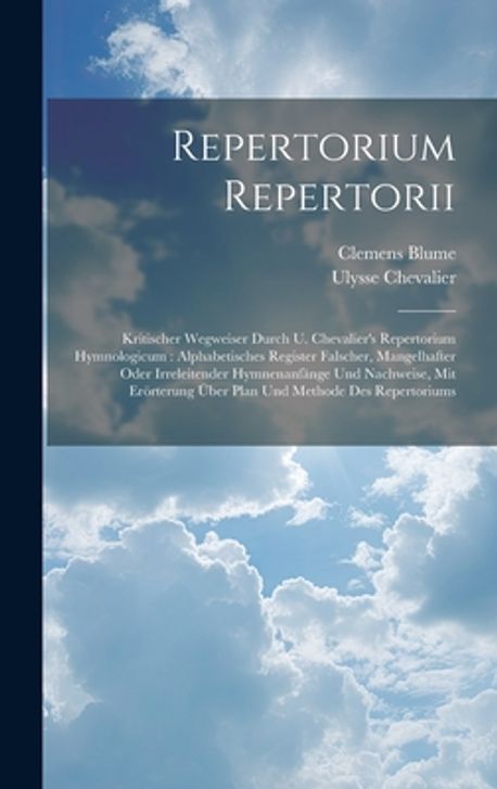 Repertorium Repertorii | Blume, Clemens - 교보문고