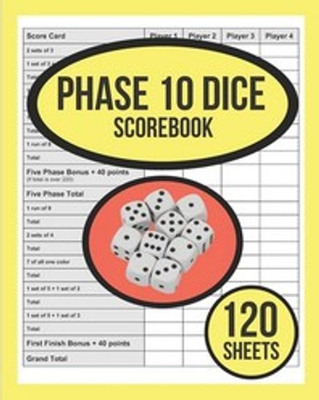 Phase 10 DICE Scorebook For Phase 10 Dice Game | For Phase Ten, Phase ...