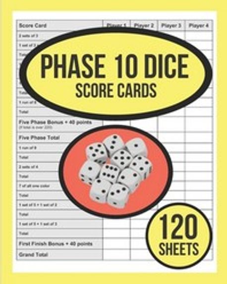 Phase 10 DICE Score Cards For Phase 10 Dice Game | For Phase Ten, Phase Ten Dice Game Score - 교보문고