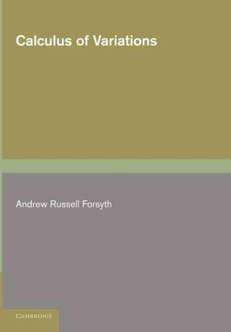 Calculus of Variations | Andrew Russell Forsyth - 교보문고