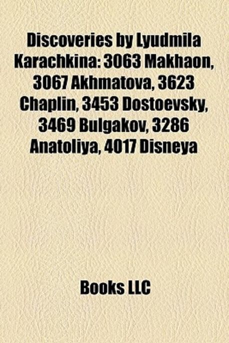Discoveries by Lyudmila Karachkina: 3063 Makhaon, 3067 Akhmatova, 3623 ...