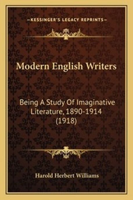 Modern English Writers | Williams, Harold Herbert - 교보문고