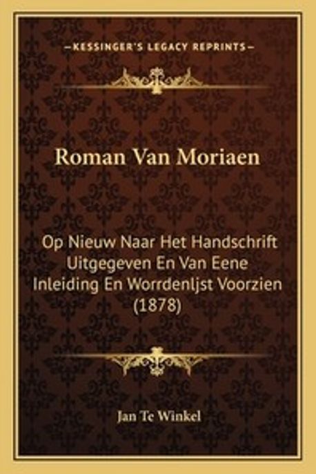 Roman Van Moriaen | Te Winkel, Jan - 교보문고