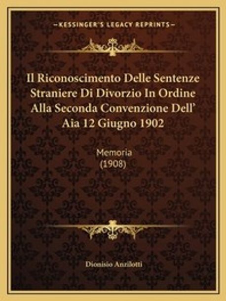 Il Riconoscimento Delle Sentenze Straniere Di Divorzio In Ordine Alla ...