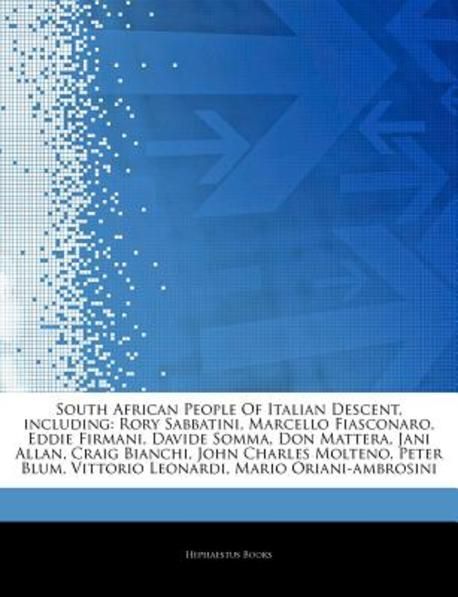 Articles on South African People of Italian Descent, Including | Books ...