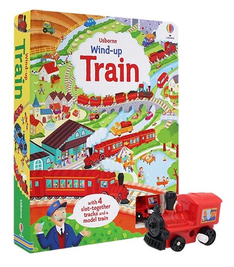 어스본 Usborne Wind-Up Train (장난감 태엽 기차 포함) - 보드북 | Fiona Watt - 교보문고