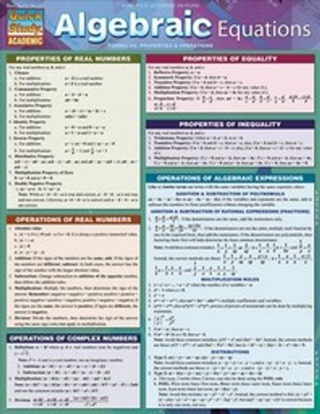 Algebraic Equations | Barcharts, Inc. (COR) - 교보문고
