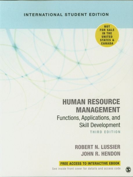 Human Resource Management : Functions, Applications, and Skill Development | Lussier, Robert N ...
