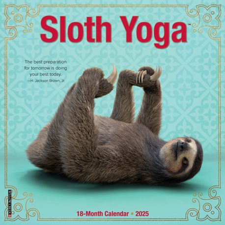 Sloth Yoga 2025 7 X 7 Mini Wall Calendar | Willow Creek Press - 교보문고