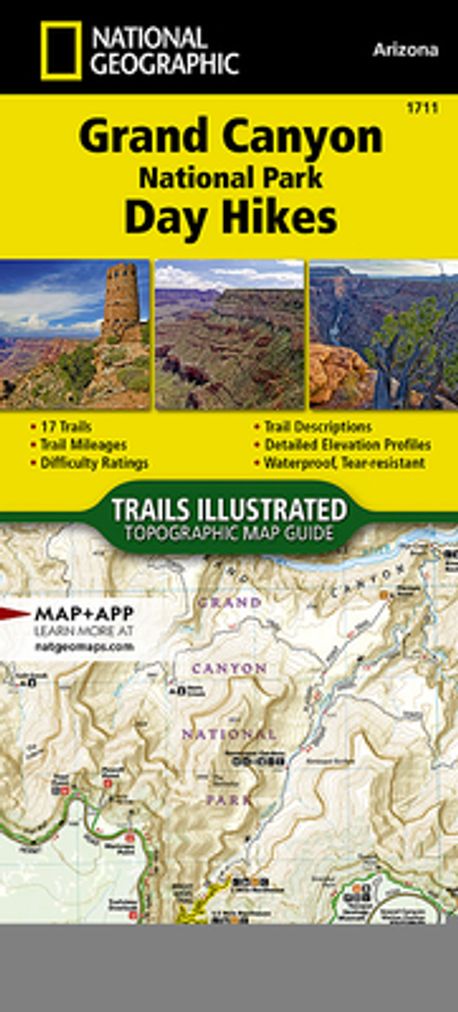 Grand Canyon National Park Day Hikes Map | National Geographic Maps - 교보문고
