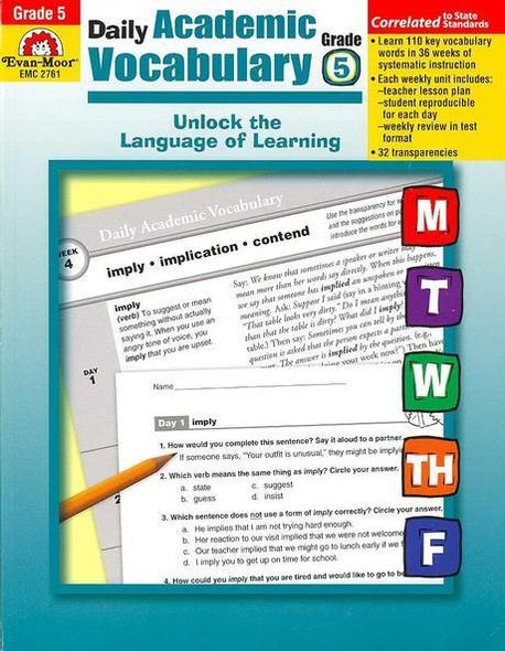 Daily Academic Vocabulary Grade 5 [With Transparencies] | Evans ...