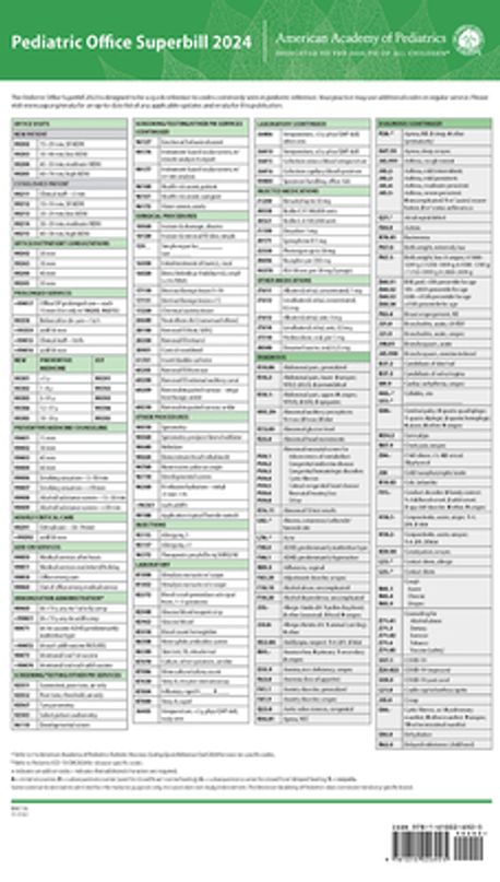 Pediatric Office Superbill 2024 | American Academy of Pediatrics ...
