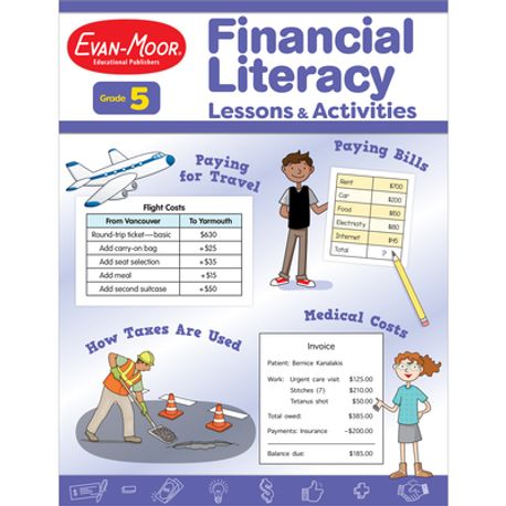 Financial Literacy Lessons and Activities, Grade 5 Teacher Resource | Evan-Moor Educational ...