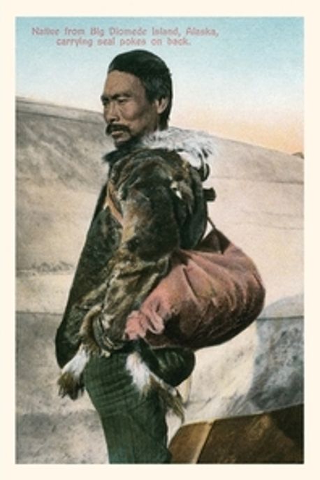 Vintage Journal Indigenous Alaskan Man with Seal Poke | Found Image ...
