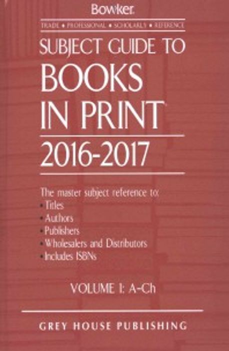 Subject Guide to Books in Print - 6 Volume Set, 2016/17 | Bowker, R. R ...