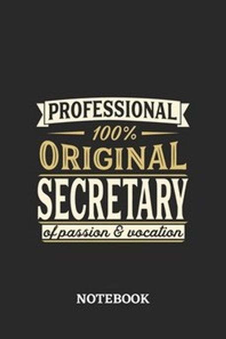 Professional Original Secretary Notebook of Passion and Vocation ...