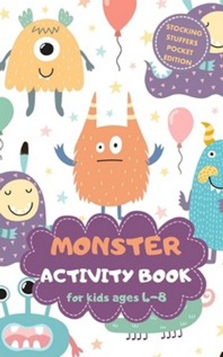 Monster Activity Book for Kids Ages 4-8 Stocking Stuffers Pocket ...