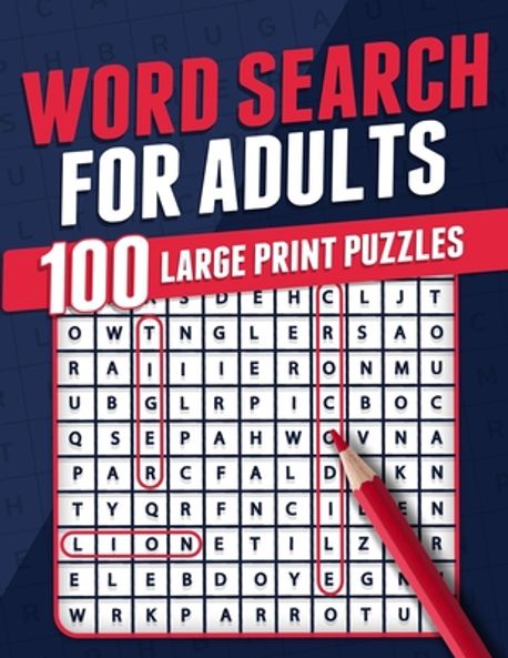 Word Search For Adults 100 Large Print Puzzles Puzzle Book For Adults Adult Activity Book Large ...
