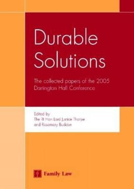 Durable Solutions | Thorpe, Lord Justice - 교보문고