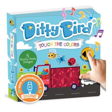Ditty Bird Touch the Colors Interactive Sensory Sound Book for Babies 6 ...