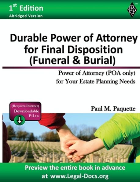 Durable Power of Attorney for Final Disposition | Paquette, Paul - 교보문고