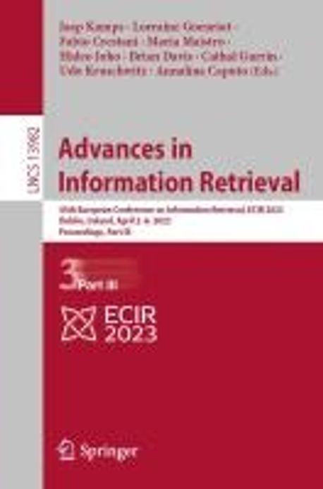 Advances in Information Retrieval | Kamps, Jaap - 교보문고