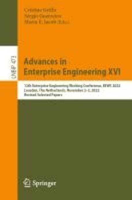 Advances in Enterprise Engineering XVI | Griffo, Cristine - 교보문고