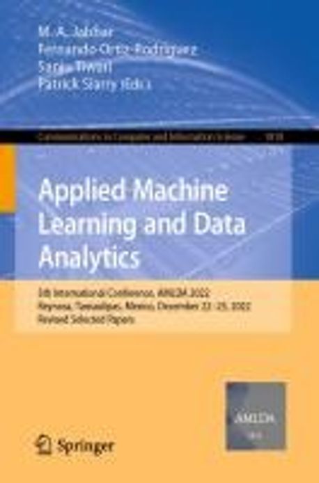 Applied Machine Learning and Data Analytics | Jabbar, M. A. - 교보문고