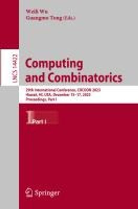 Computing and Combinatorics | Wu, Weili - 교보문고