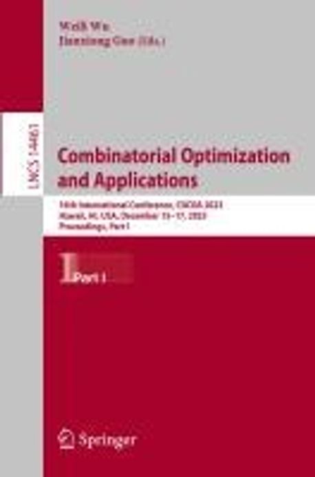 Combinatorial Optimization and Applications | Wu, Weili - 교보문고