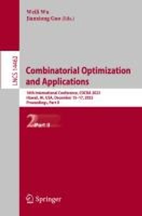 Combinatorial Optimization and Applications | Guo, Jianxiong - 교보문고