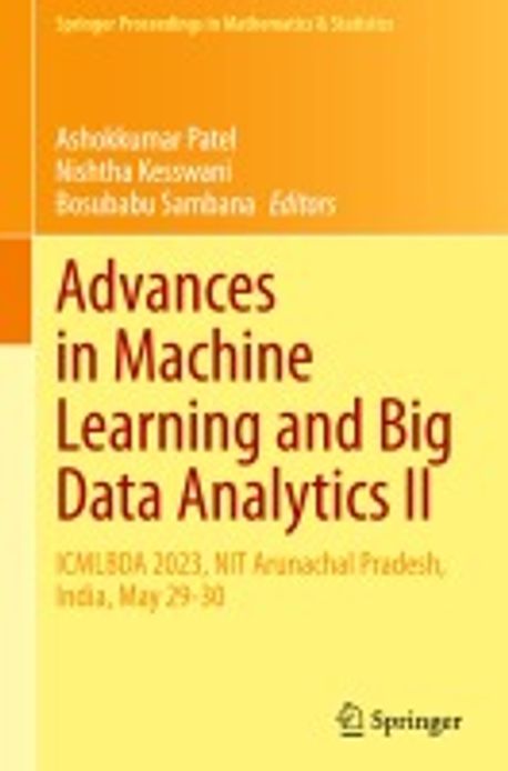 Advances in Machine Learning and Big Data Analytics II | Patel ...